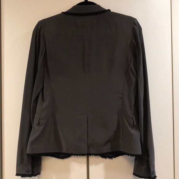 rag & bone | Jackets & Coats | Rag Bone Grey Silk Jacket With Black ...